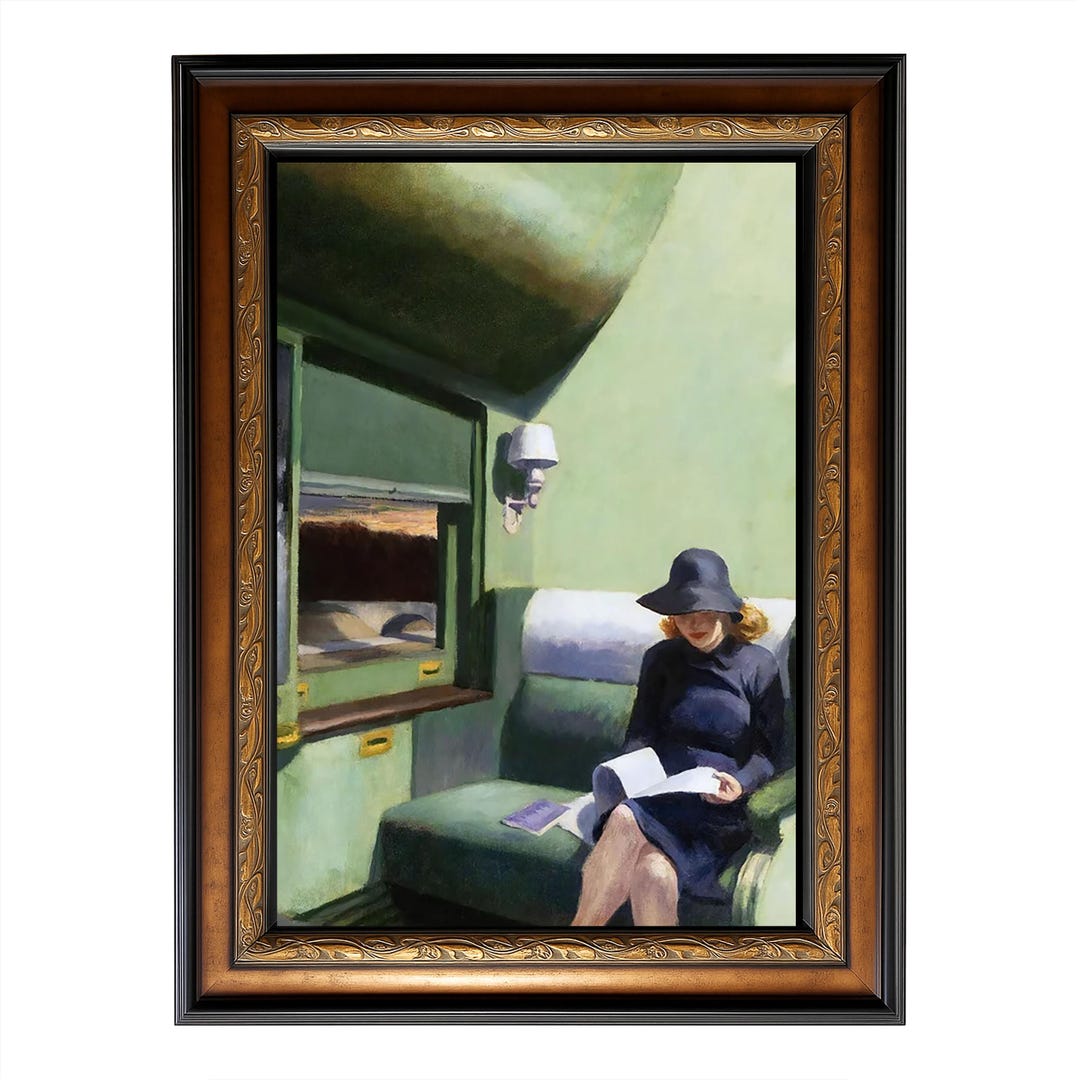 Compartment C Car 293 by Edward Hopper Framed Art Print Modern American ...