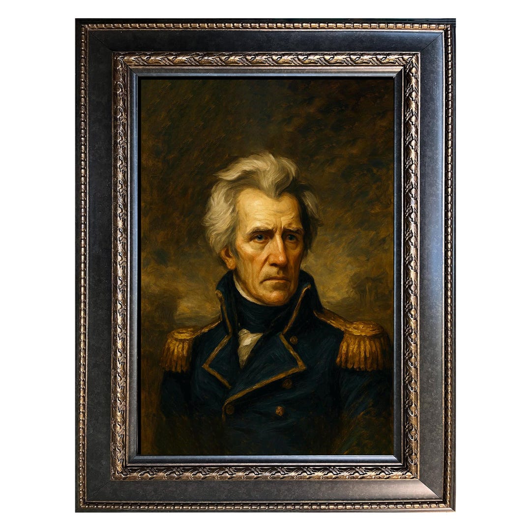 Andrew Jackson by John Wesley Jarvis – Vintage Military Portrait, War ...