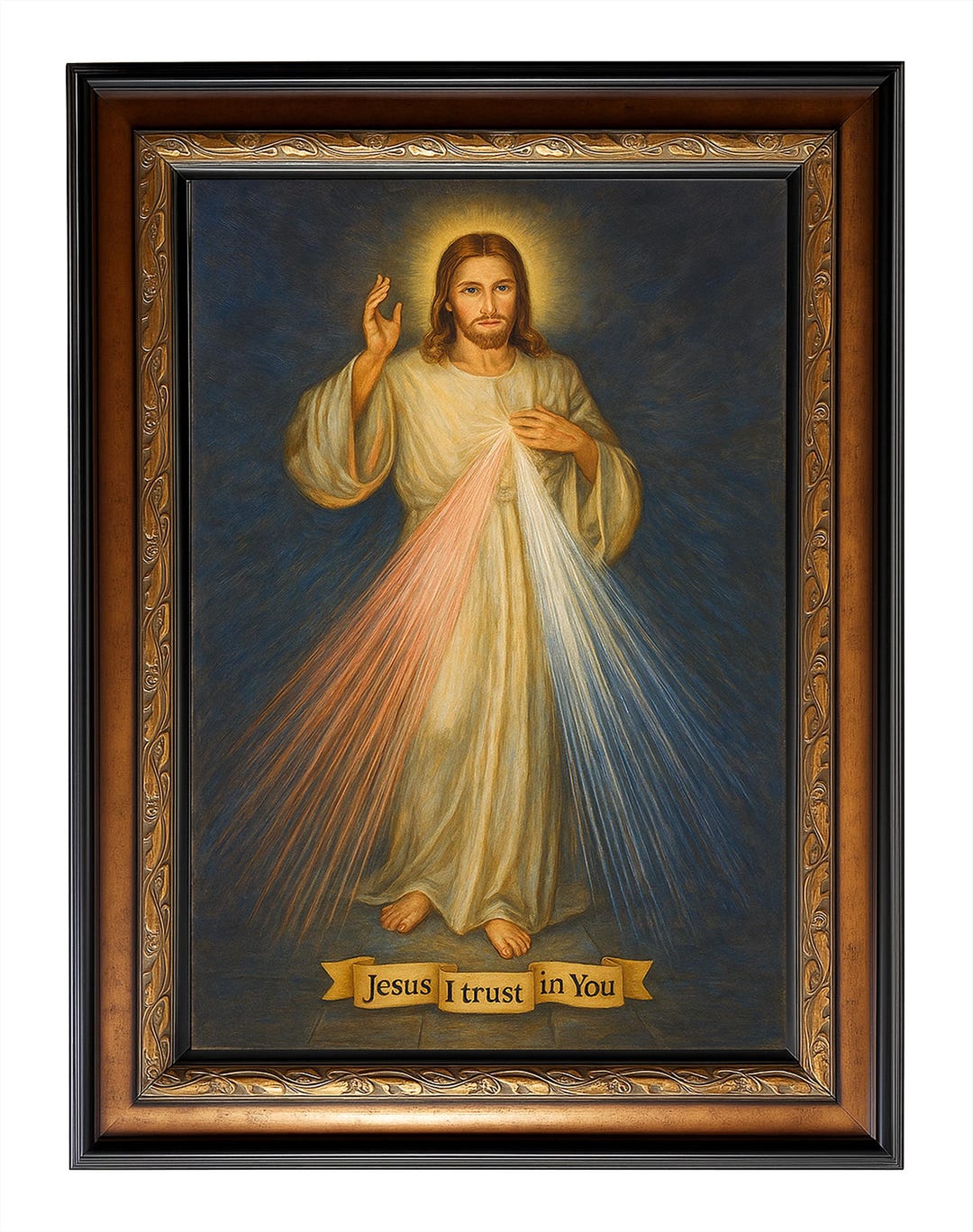 Divine Mercy Jesus Wall Art Oil Painting Style Catholic Home Decor ...