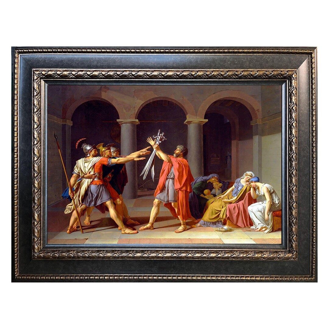 The Oath of the Horatii – Neoclassical Roman Legend Painting by Jacques ...