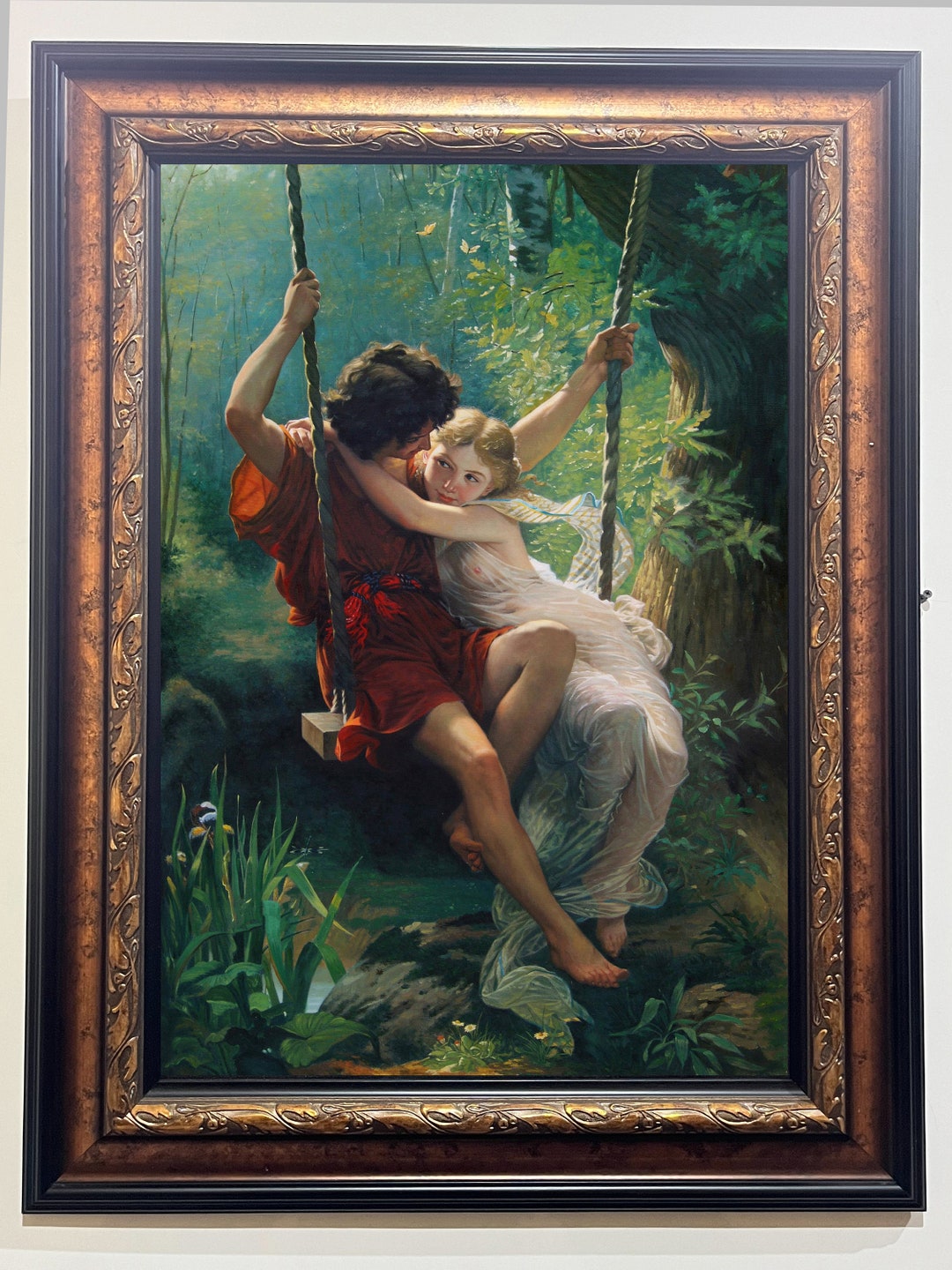 Framed Pierre Auguste Cot Spring Vintage Painting, Romance Print ...