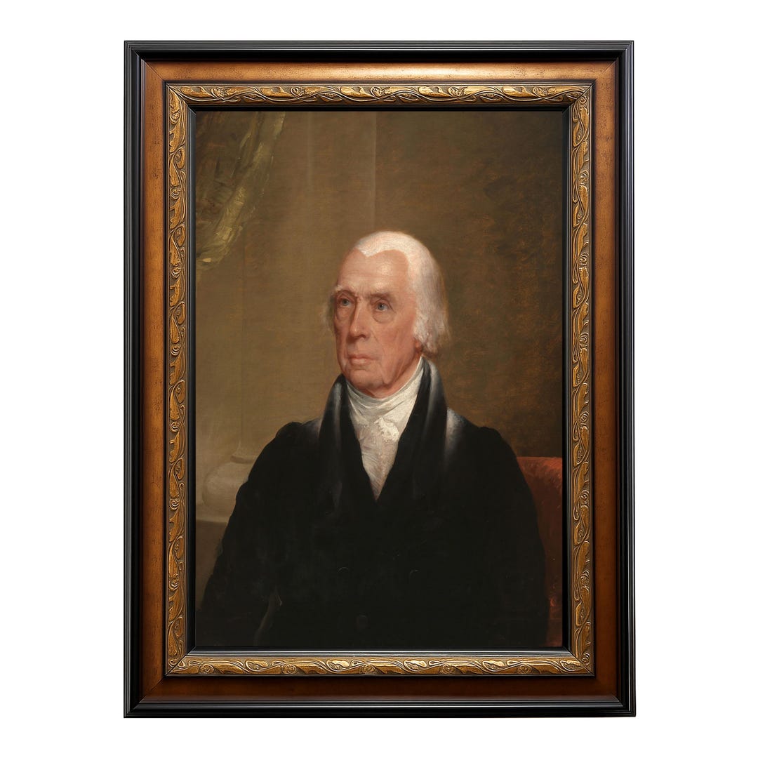James Madison Framed 42x30 Portrait by Chester Harding American History ...