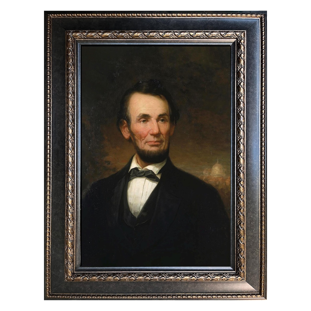 Abraham Lincoln Presidential Portrait Vintage Civil War Era Historic ...