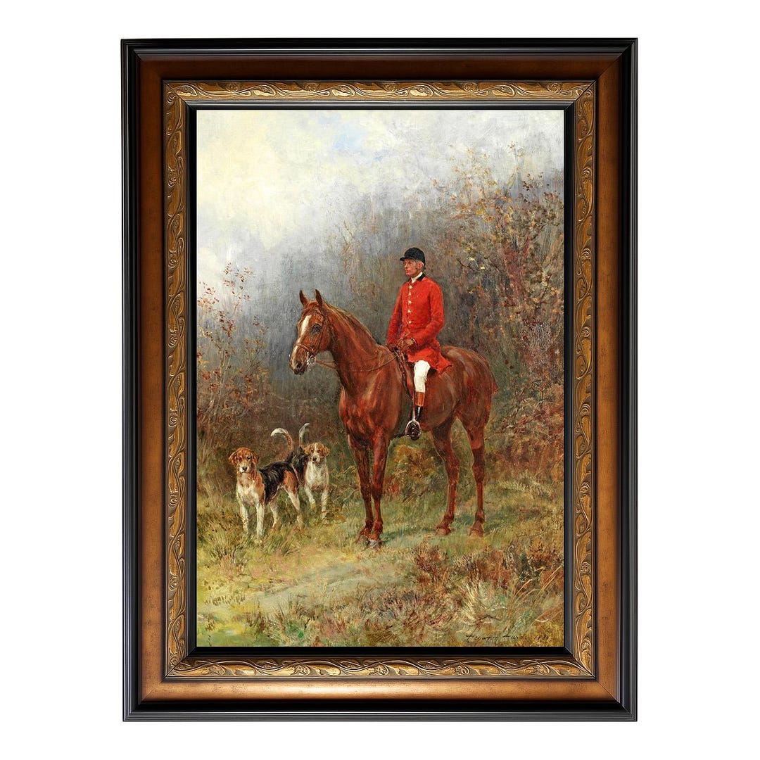 The Huntsman by Heywood Hardy 42x30 Framed 1888 Victorian Fox Hunter ...