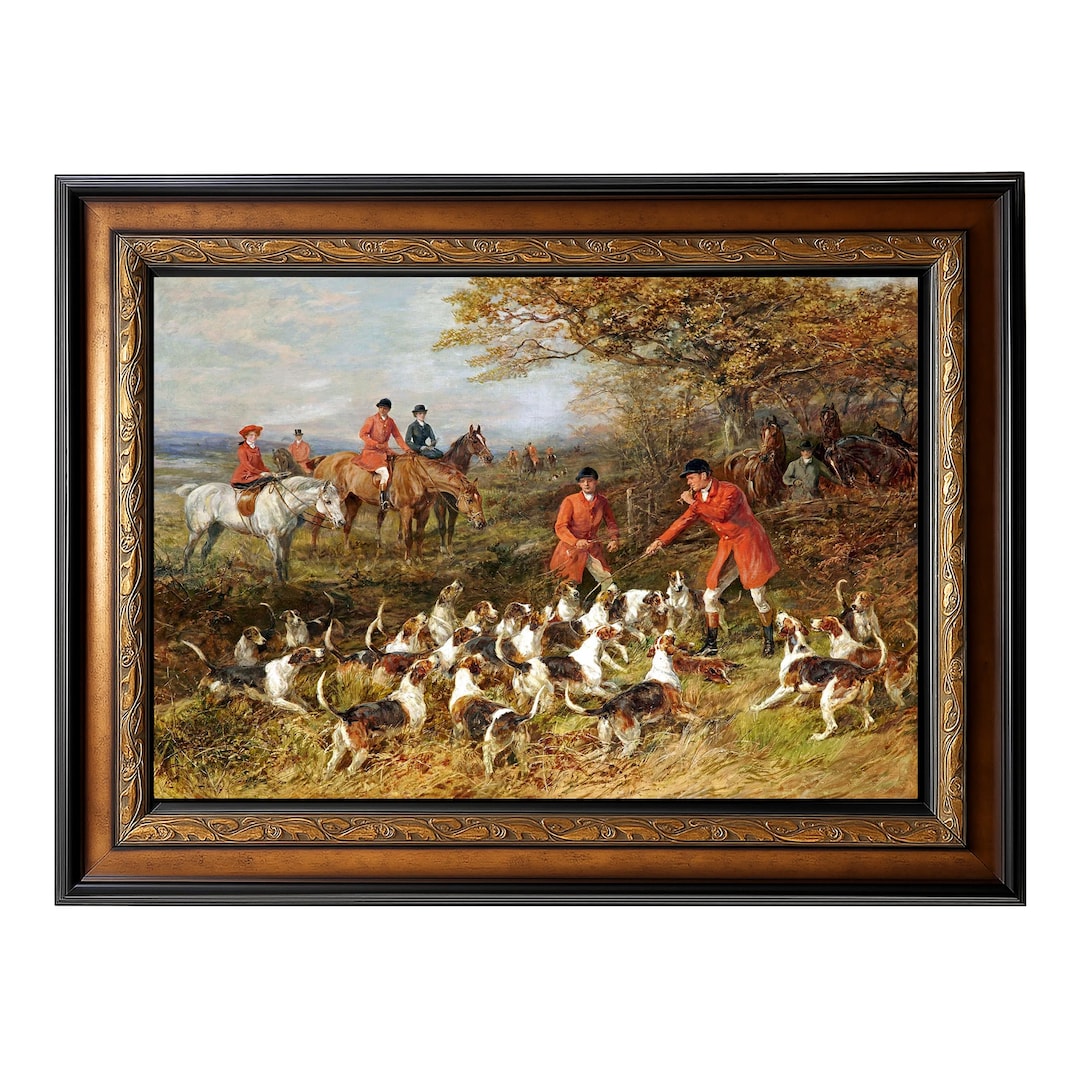 The Foxhunters by Heywood Hardy 42x30 Framed Fox Hunt Art Victorian ...