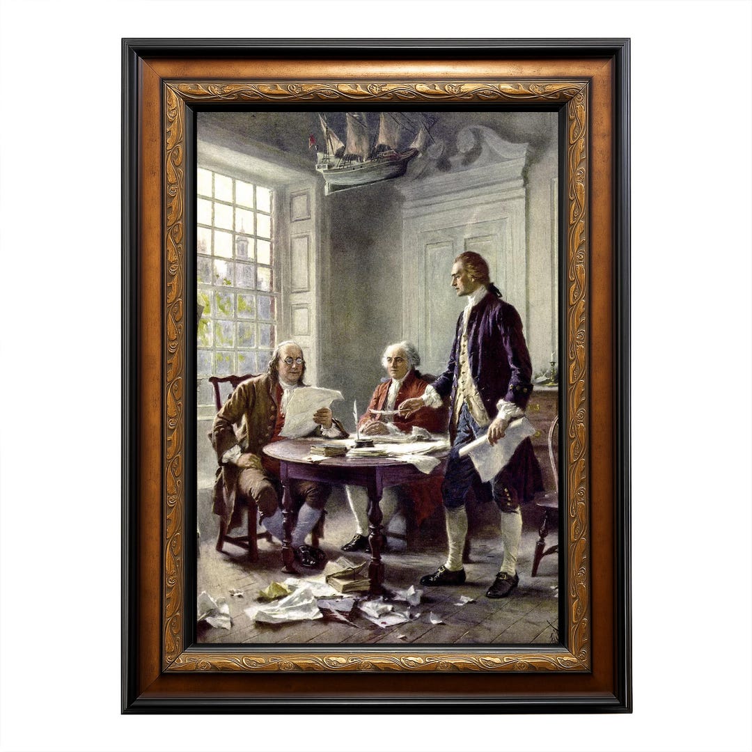 Writing the Declaration of Independence, 1776 by Jean Leon Gerome ...