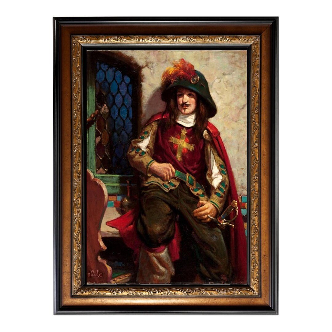 The Musketeer by William Fulton Soare 42x30 Framed 1930s Historical ...