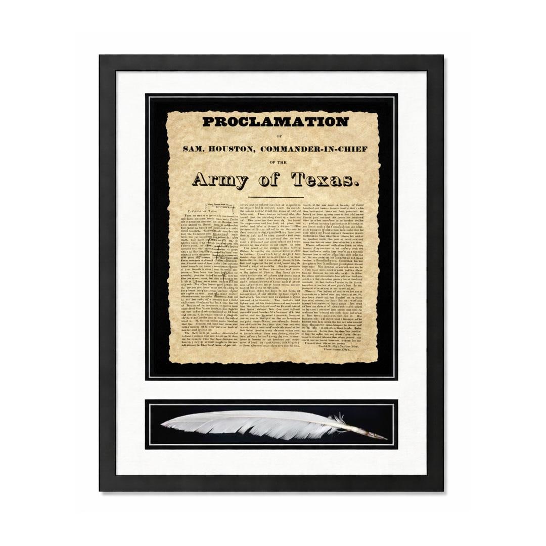 Sam Houston’s Proclamation of the Texas Army – Three-dimensional ...