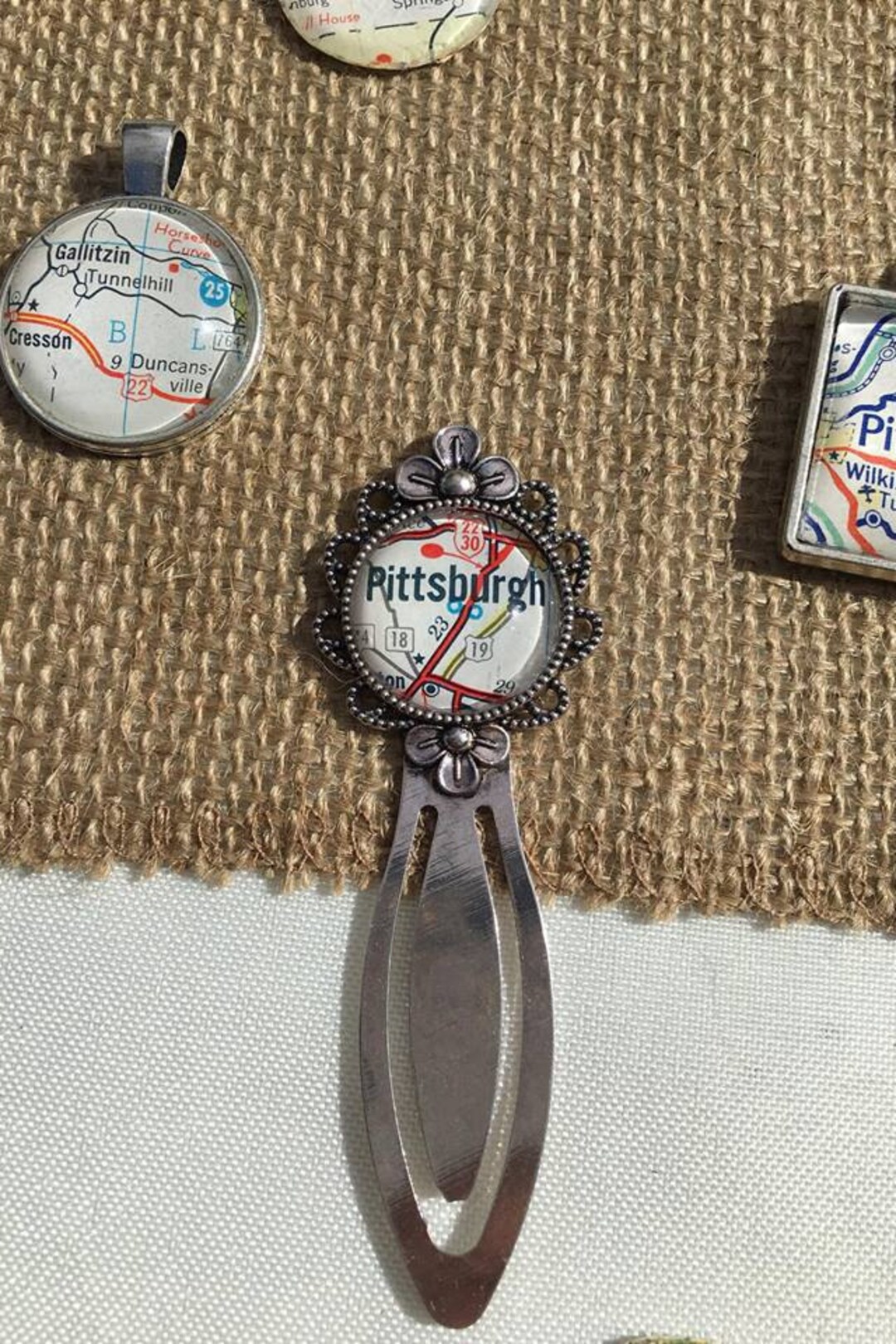 Customizable Map Bookmark - Etsy