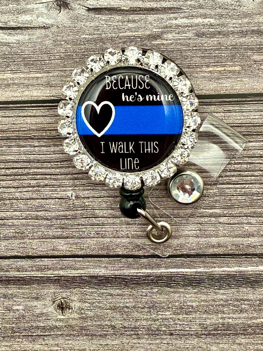 Thin Blue Line Badge Reel: Police Wife, Nursing Badge - Etsy