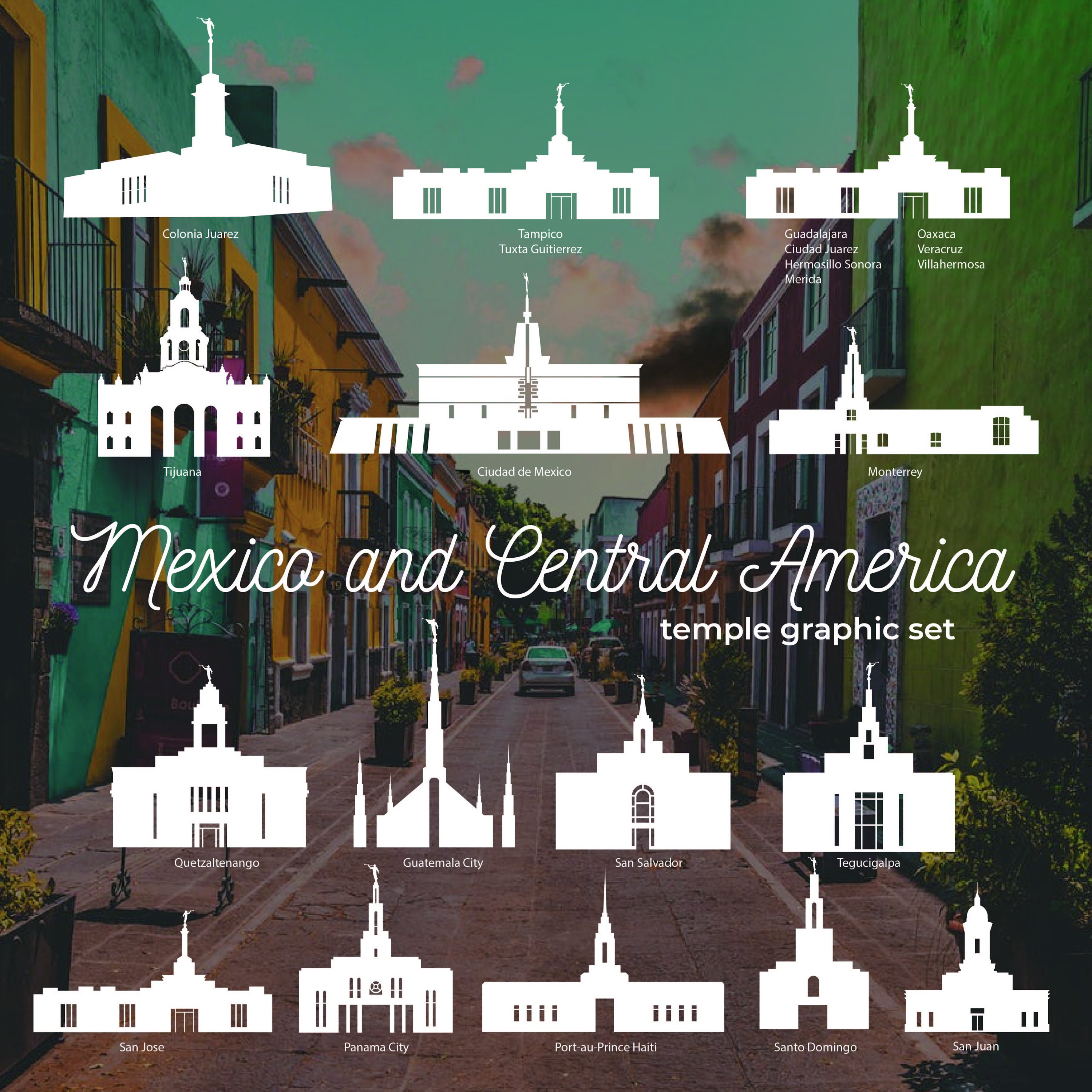 LDS Temple Vector Set Mexico and Central America Temple - Etsy UK