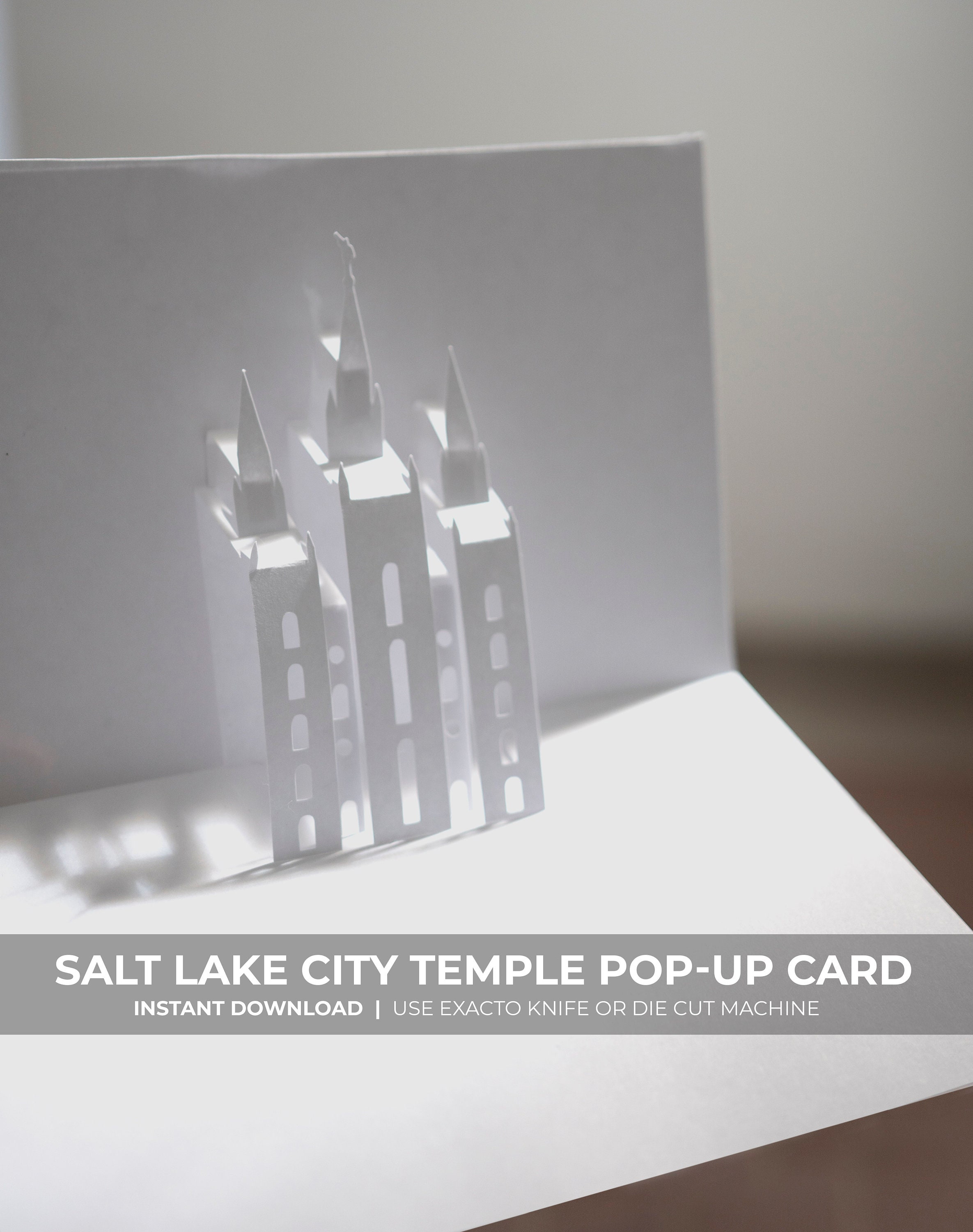 Salt Lake City Temple Pop-up Card INSTANT DOWNLOAD Svg Cut | Etsy