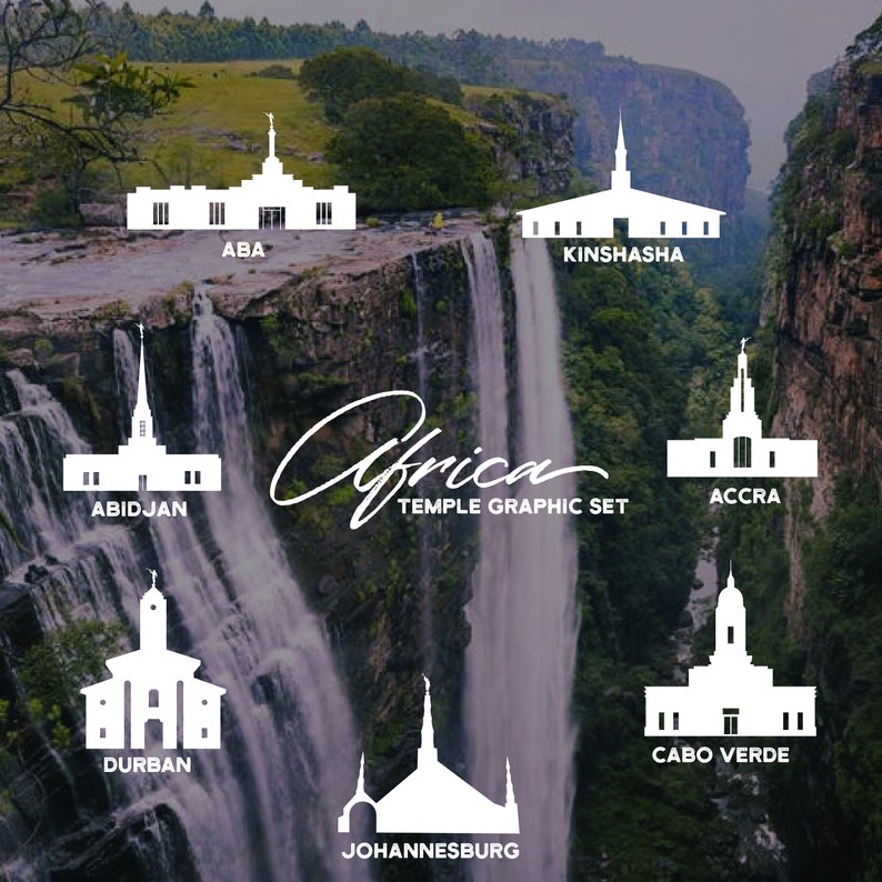 LDS Temple Vector Set, Africa Temples, Temple Graphics, Mormon, LDS ...
