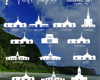 LDS Temple Vector Set, Asia Temples, Temple Graphics, Mormon, LDS ...