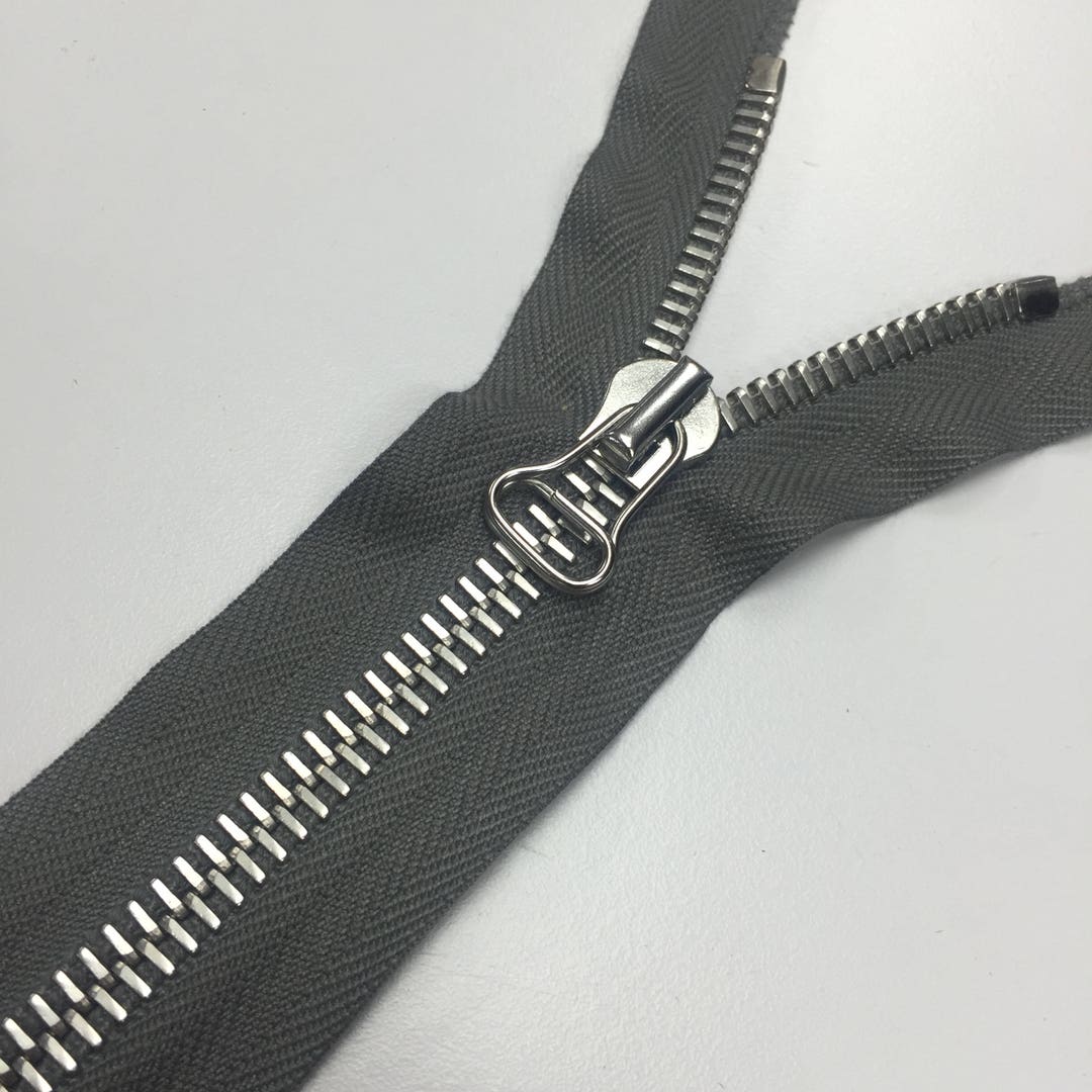 Riri Zipper 29.5 / 76 Cm M8 Nickel One-way Opened-end Separating Medium ...