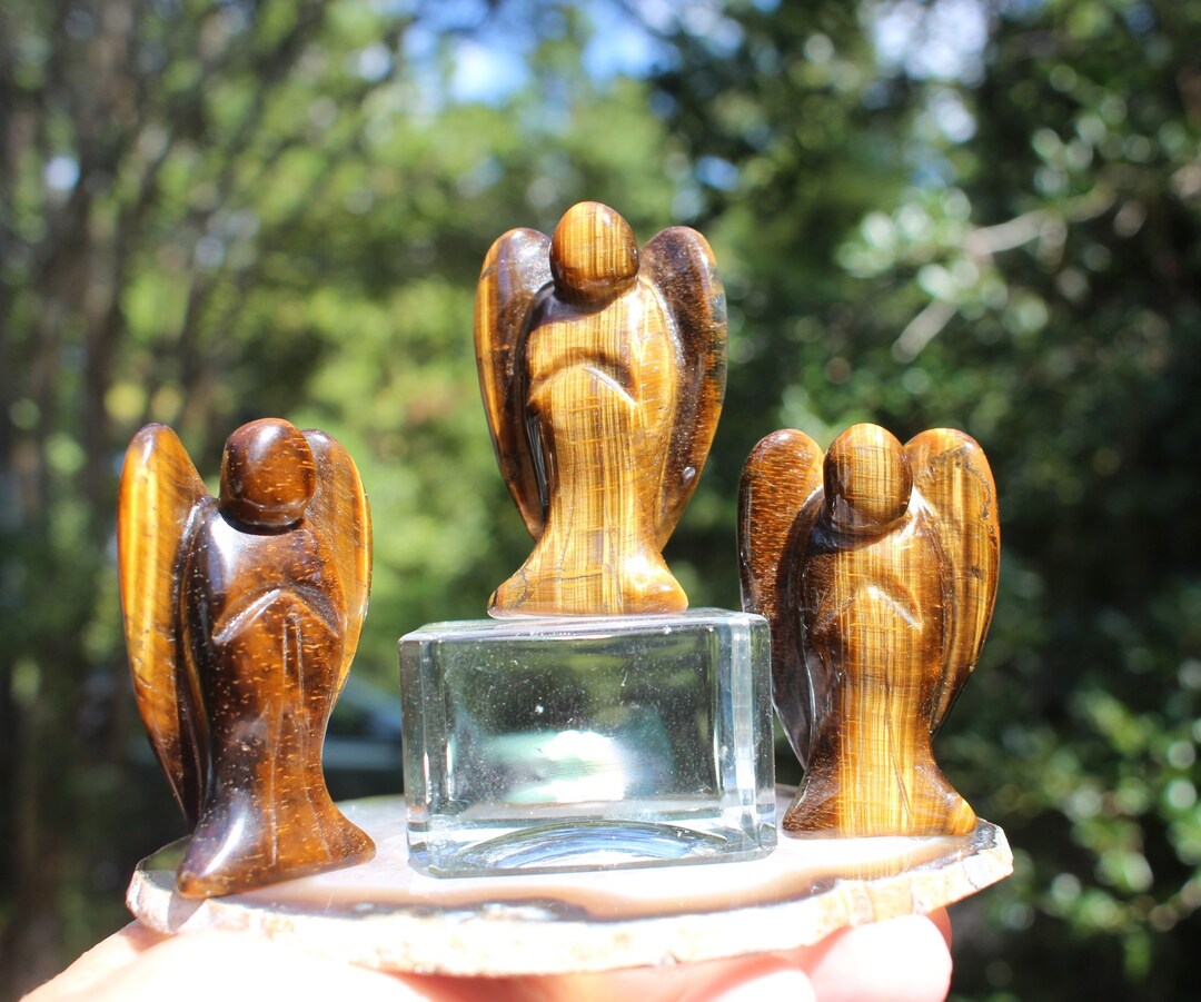 Tigers Eye Guardian Angel: Polished Pocket Stone Totem (2.0 Inches) - Etsy