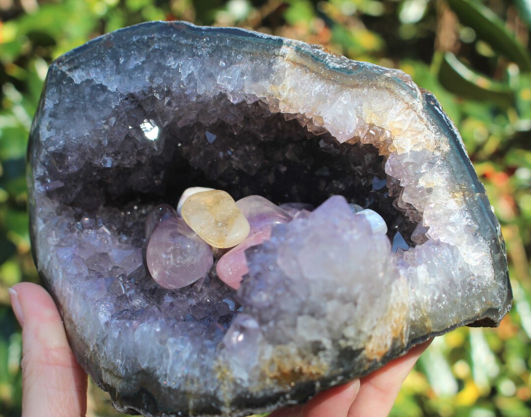 Amethyst Geode Crystal Cave, Ex Large Hollow Geode Specimen, Deep Cave ...