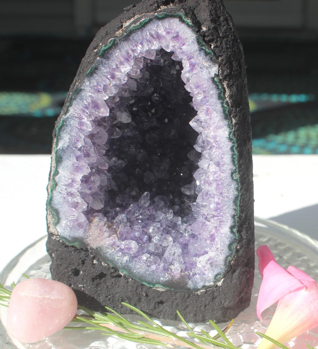 Amethyst Geode Crystal Cave Cathedral, Hollow Geode Collectible. Boho ...