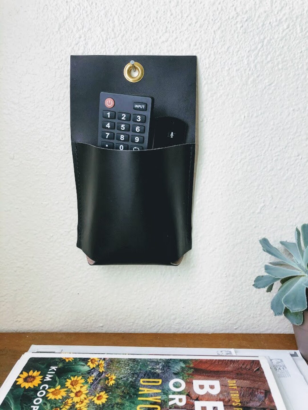 Leather Wall Organizer | Hanging Caddy | Office Organizer - Etsy