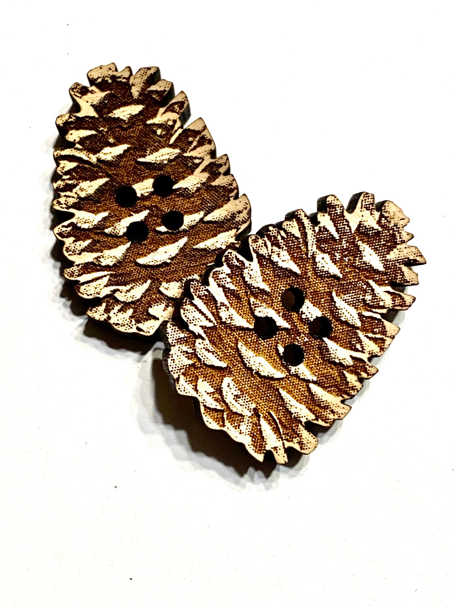 Large Pine Cone Button, Wooden. 5 Pack. - Etsy