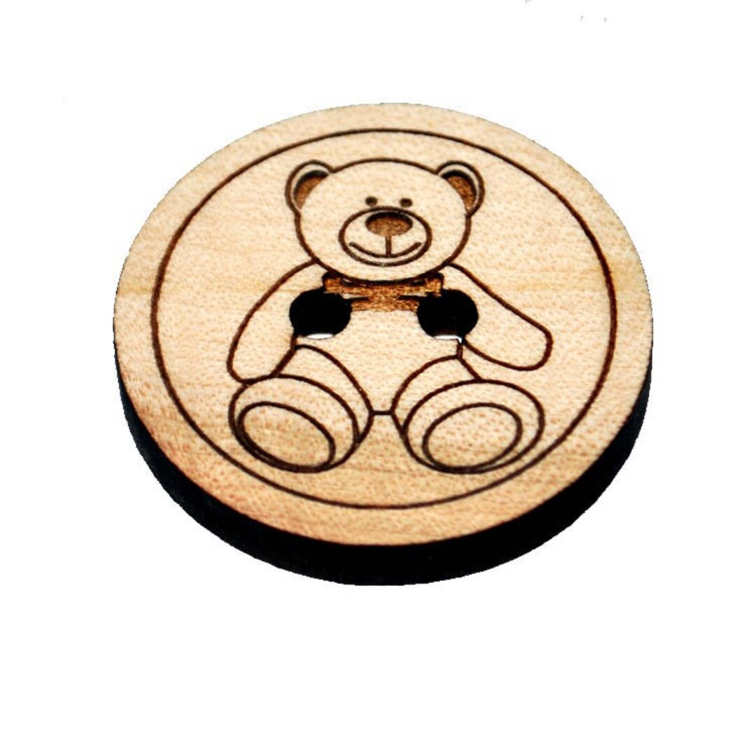 Teddy Bear Buttons, 5 Pack,craft Buttons, Baby Shower - Etsy