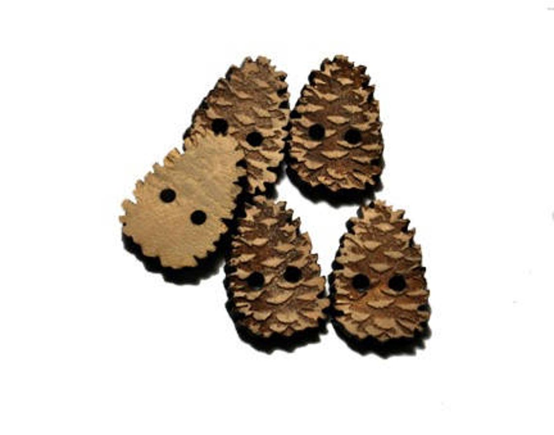 Pine Cone Buttons. 6 Buttons - Etsy