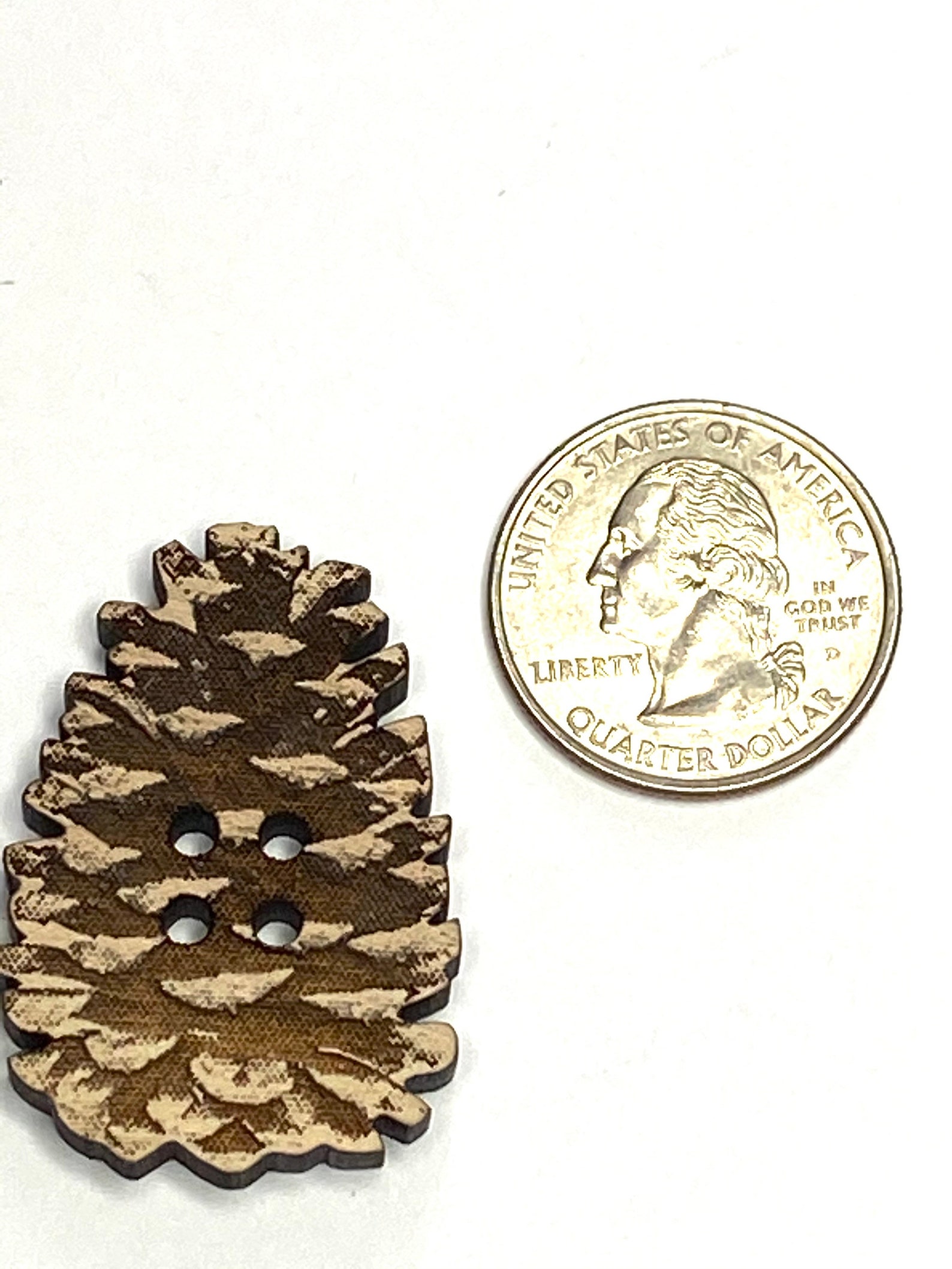 Large Pine Cone Button Wooden. 5 Pack. | Etsy
