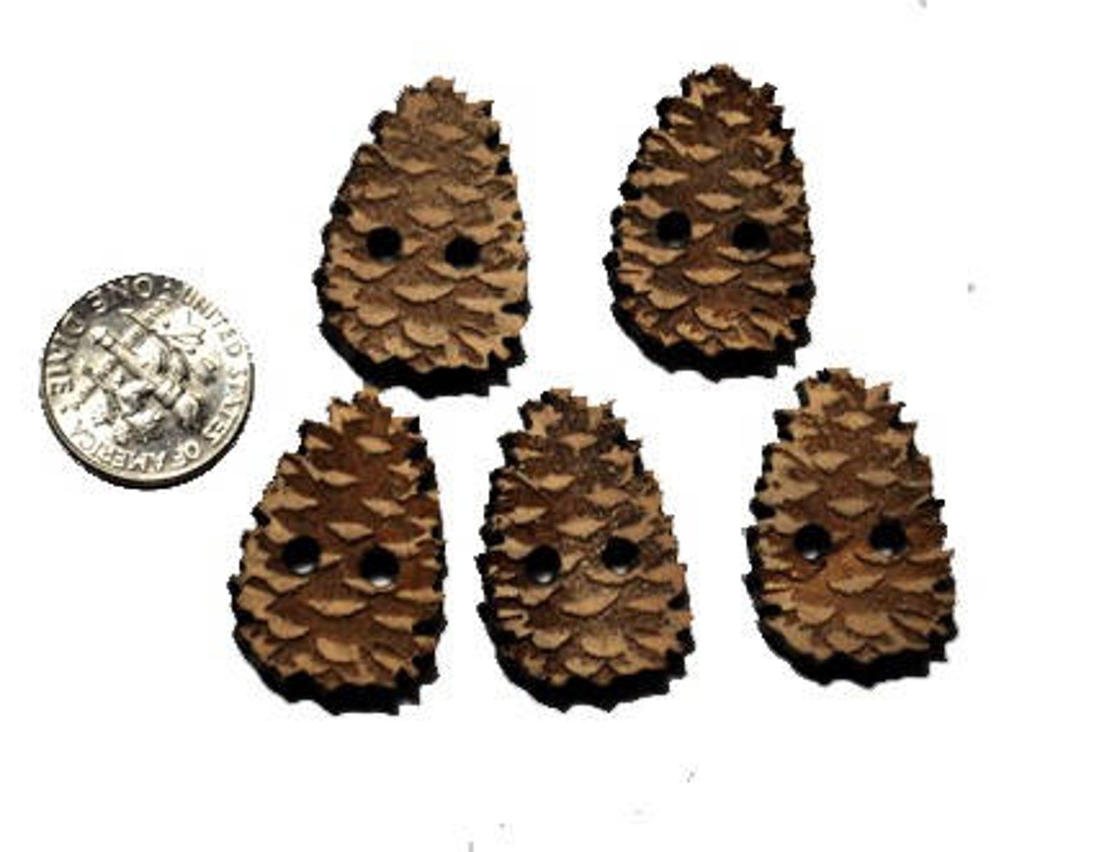 Pine Cone Buttons. 6 Buttons | Etsy