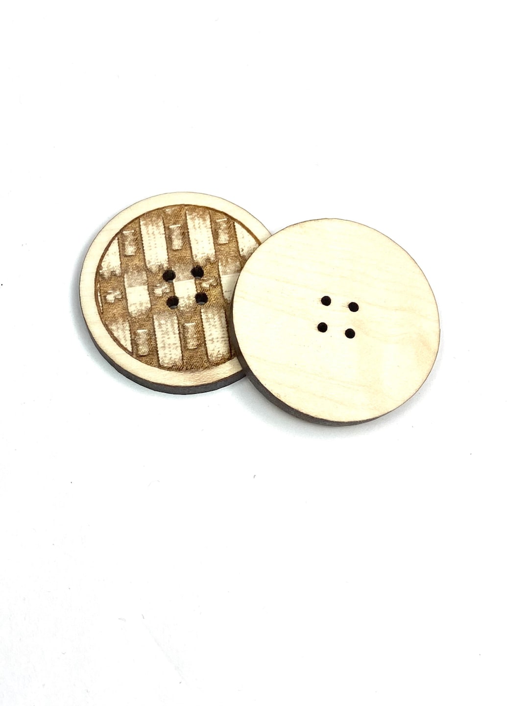 Wicker Button, Wooden Button. 5 Pack. - Etsy