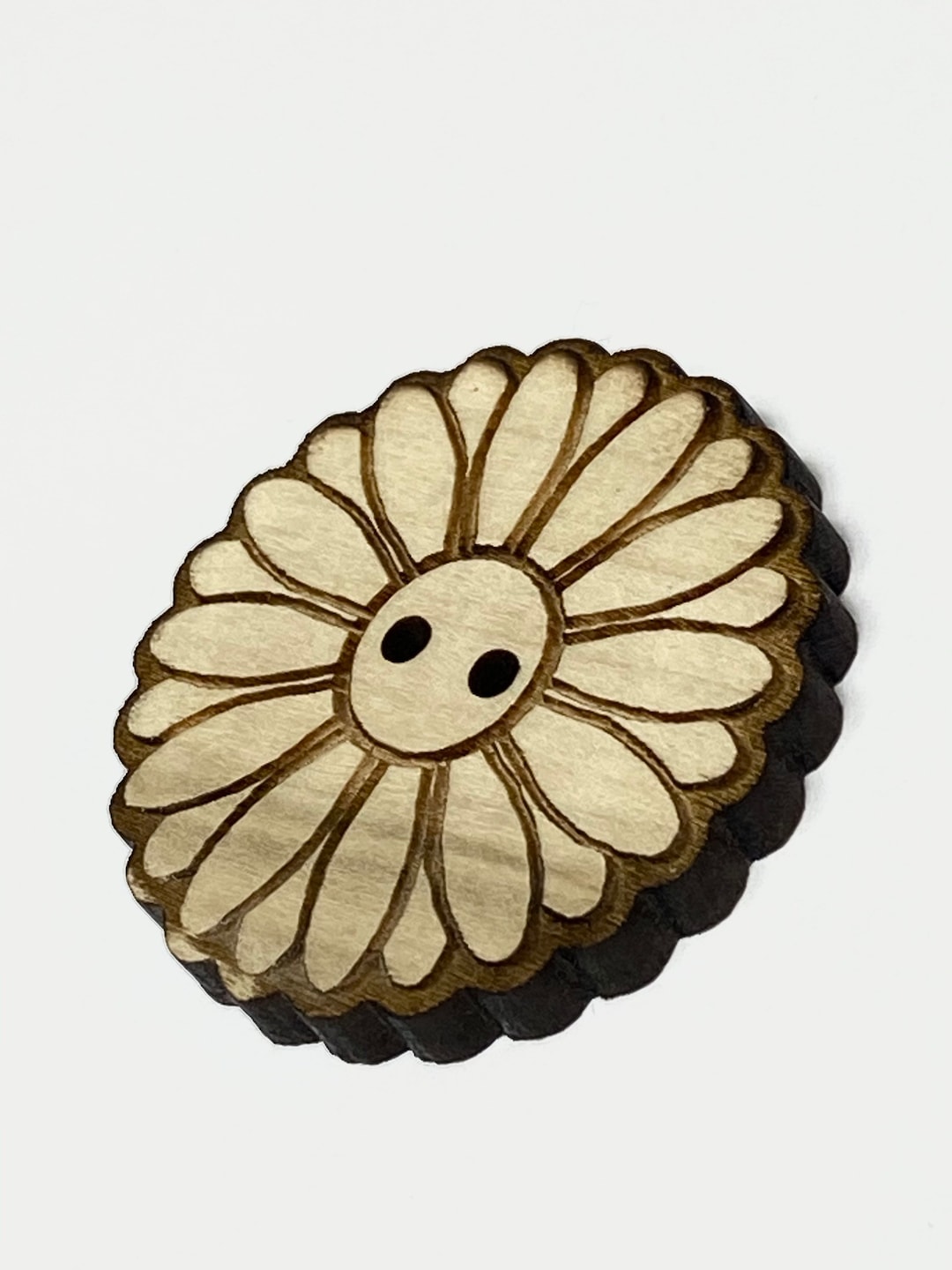 Daisy Wood Button 5 Pack - Etsy
