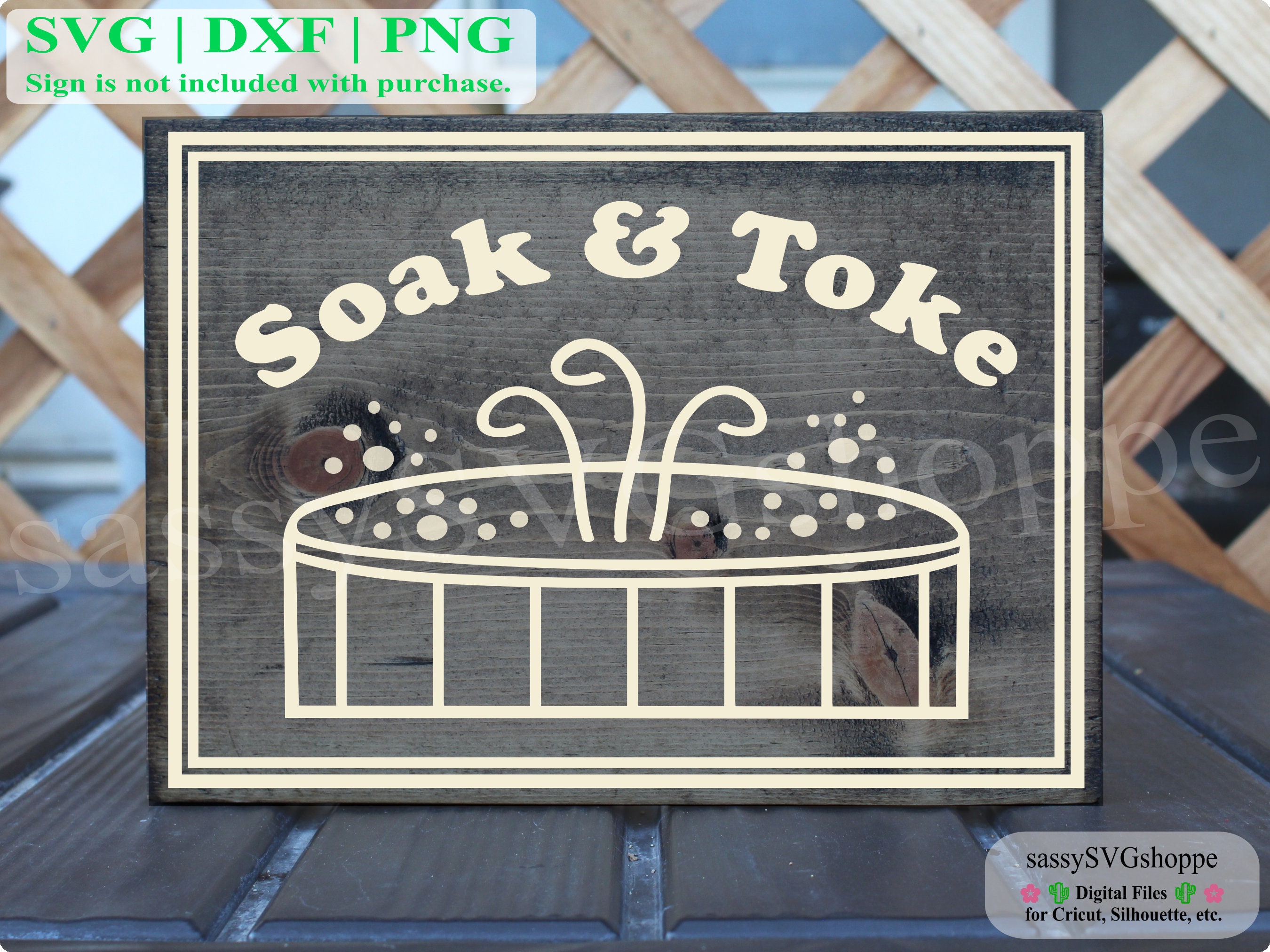 SVG Soak & Toke Funny Hot Tub Svg Hot Tub Cricut PNG 420 - Etsy