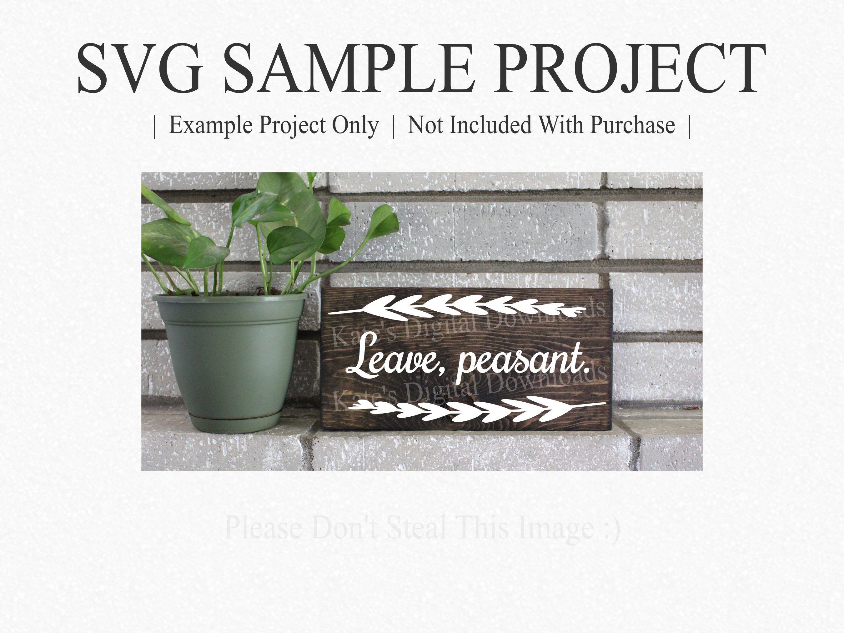 Leave Peasant SVG Funny Leave Sign SVG Printable Peasant - Etsy Canada