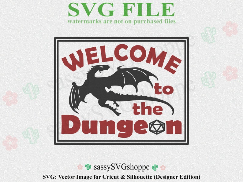 SVG Welcome to the Dungeon Sign D&D, PNG DXF, Dnd Welcome Mat Svg ...