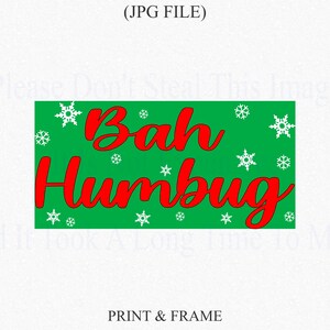 Bah Humbug SVG, Christmas Cut File, Christmas Decor SVG, Snowflakes ...
