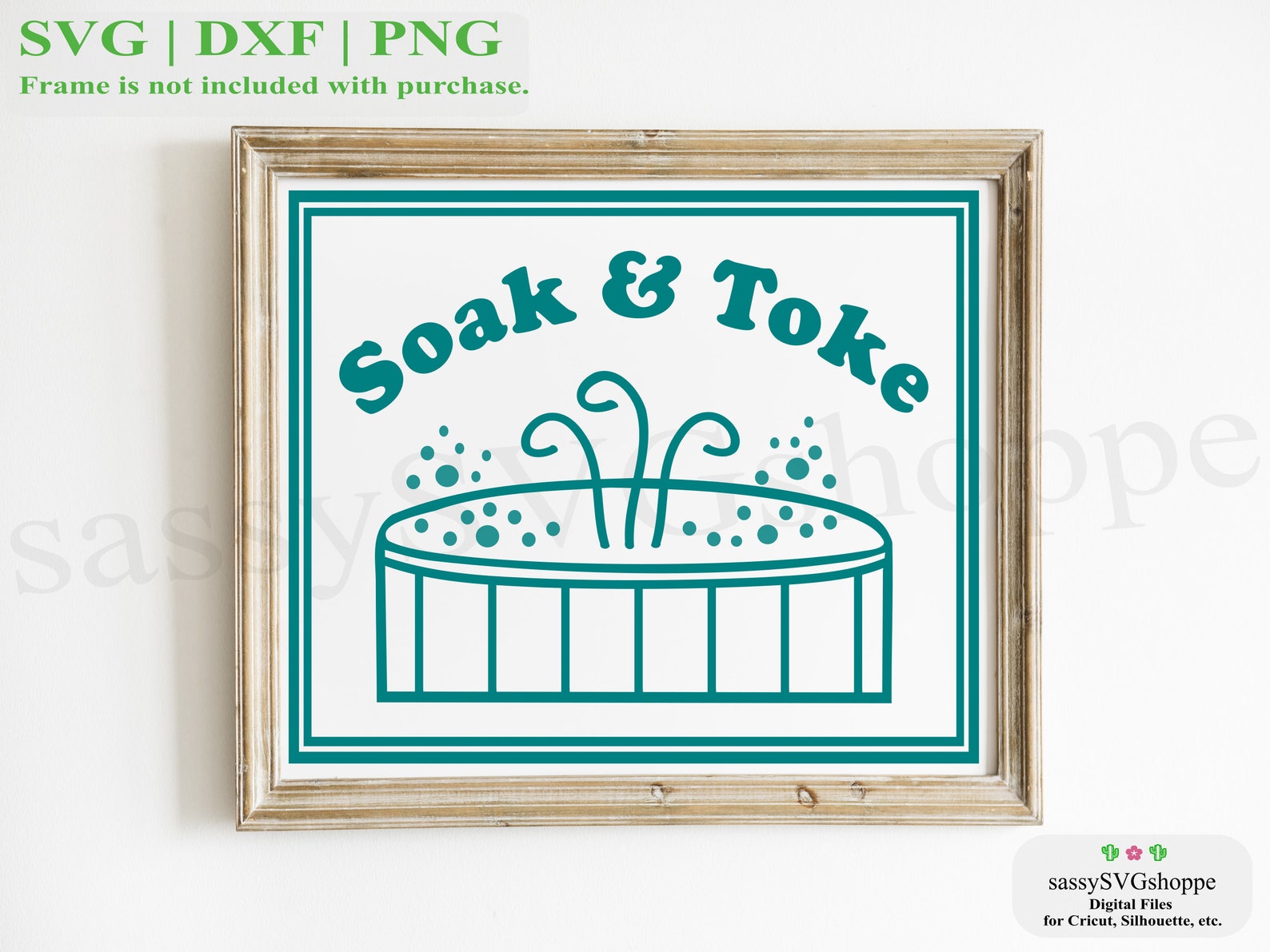 SVG Soak & Toke Funny Hot Tub Svg Hot Tub Cricut PNG 420 - Etsy