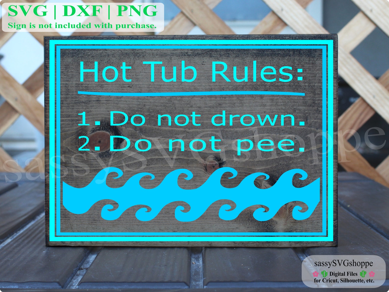 SVG Funny Hot Tub Sign PNG DXF Digital Download Cricut - Etsy