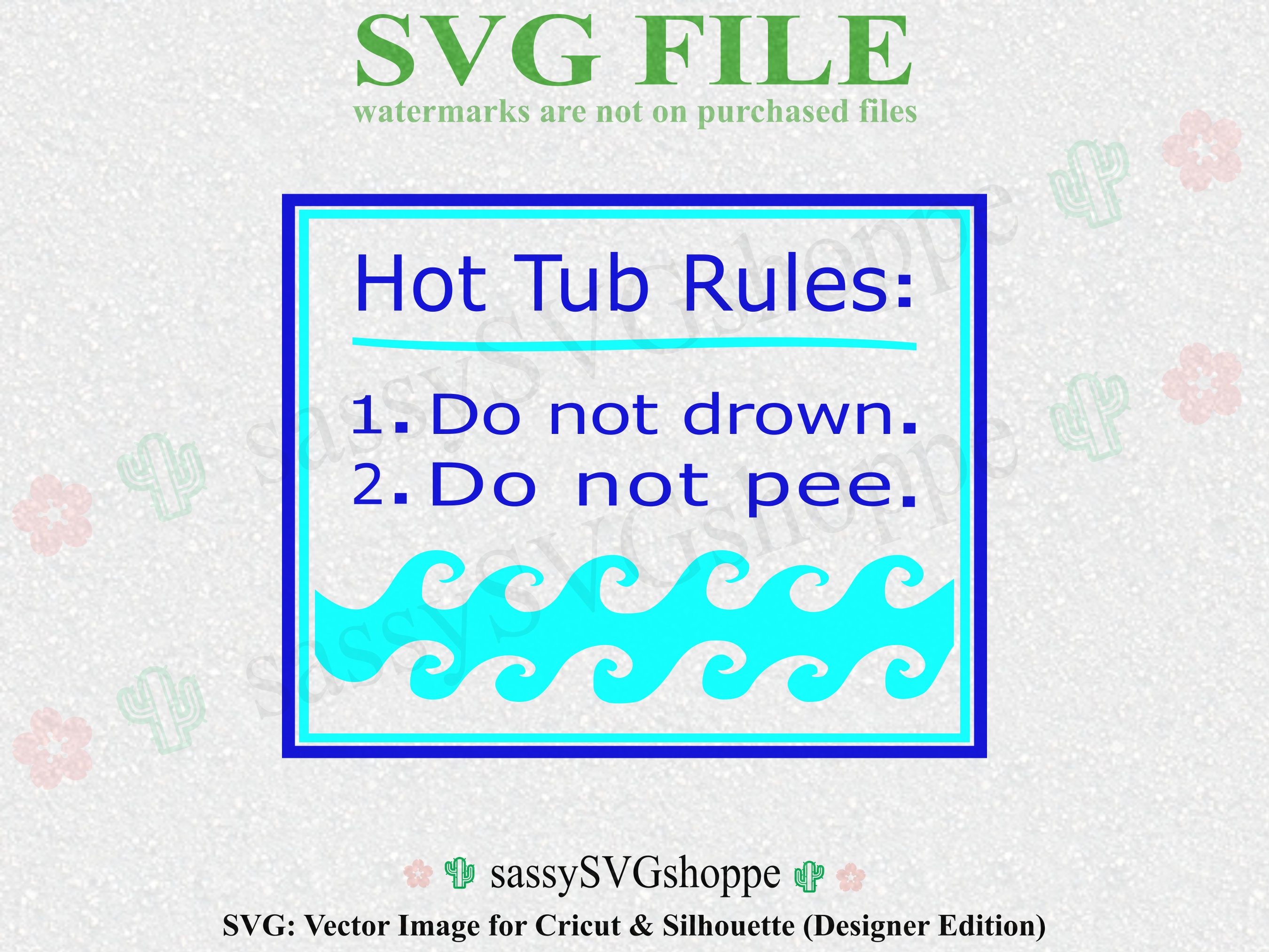 SVG Funny Hot Tub Sign, PNG DXF, Digital Download Cricut, Silhouette ...
