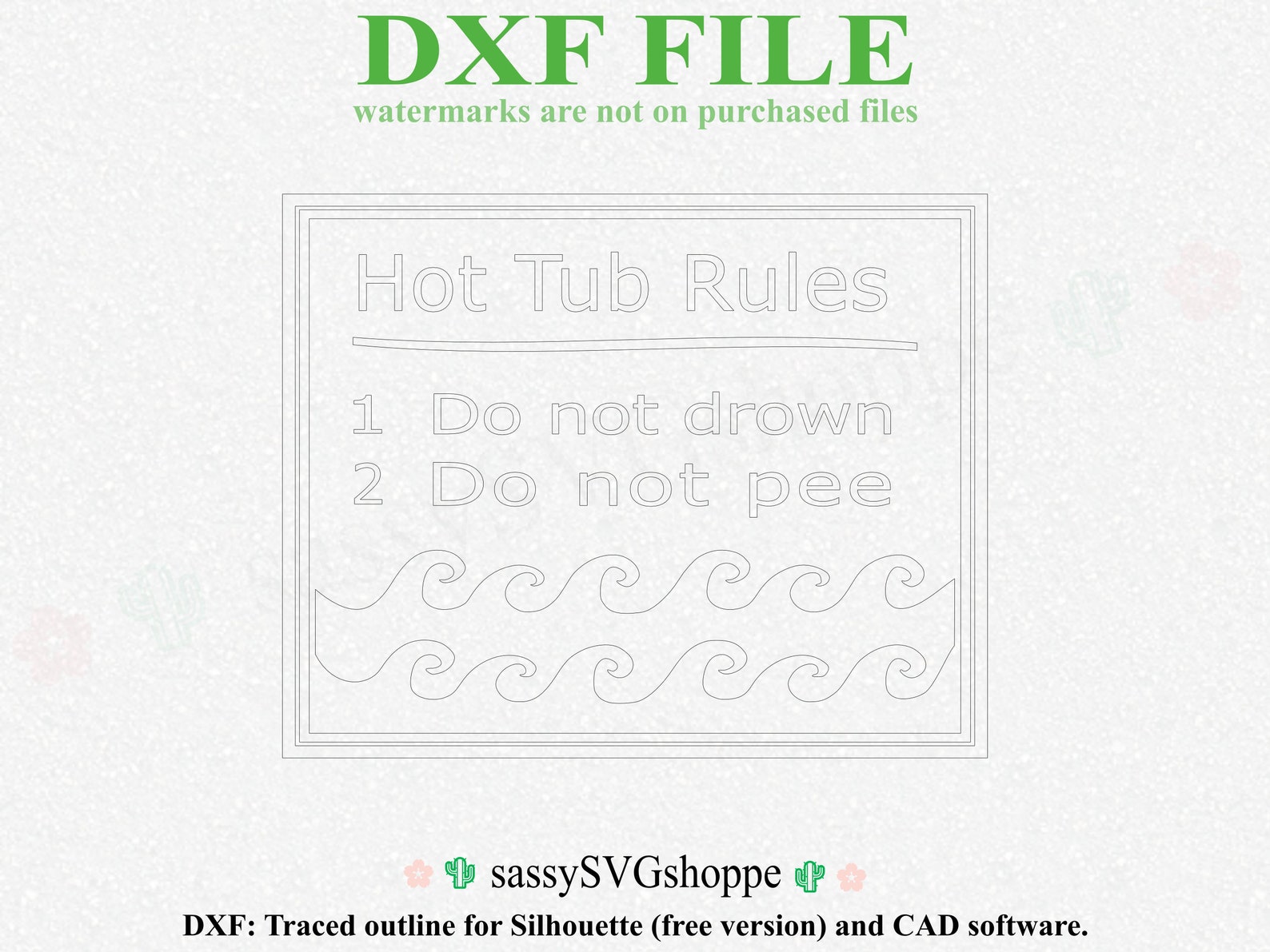 SVG Funny Hot Tub Sign, PNG DXF, Digital Download Cricut, Silhouette ...
