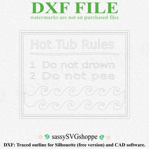 SVG Funny Hot Tub Sign, PNG DXF, Digital Download Cricut, Silhouette ...
