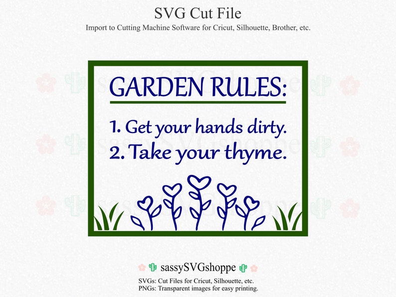 Cute Garden SVG Cricut Cut File Gardening SVG Sign Garden - Etsy