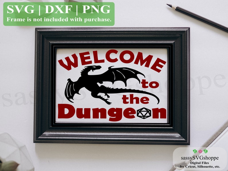 SVG Welcome to the Dungeon Sign D&D, PNG DXF, Dnd Welcome Mat Svg ...
