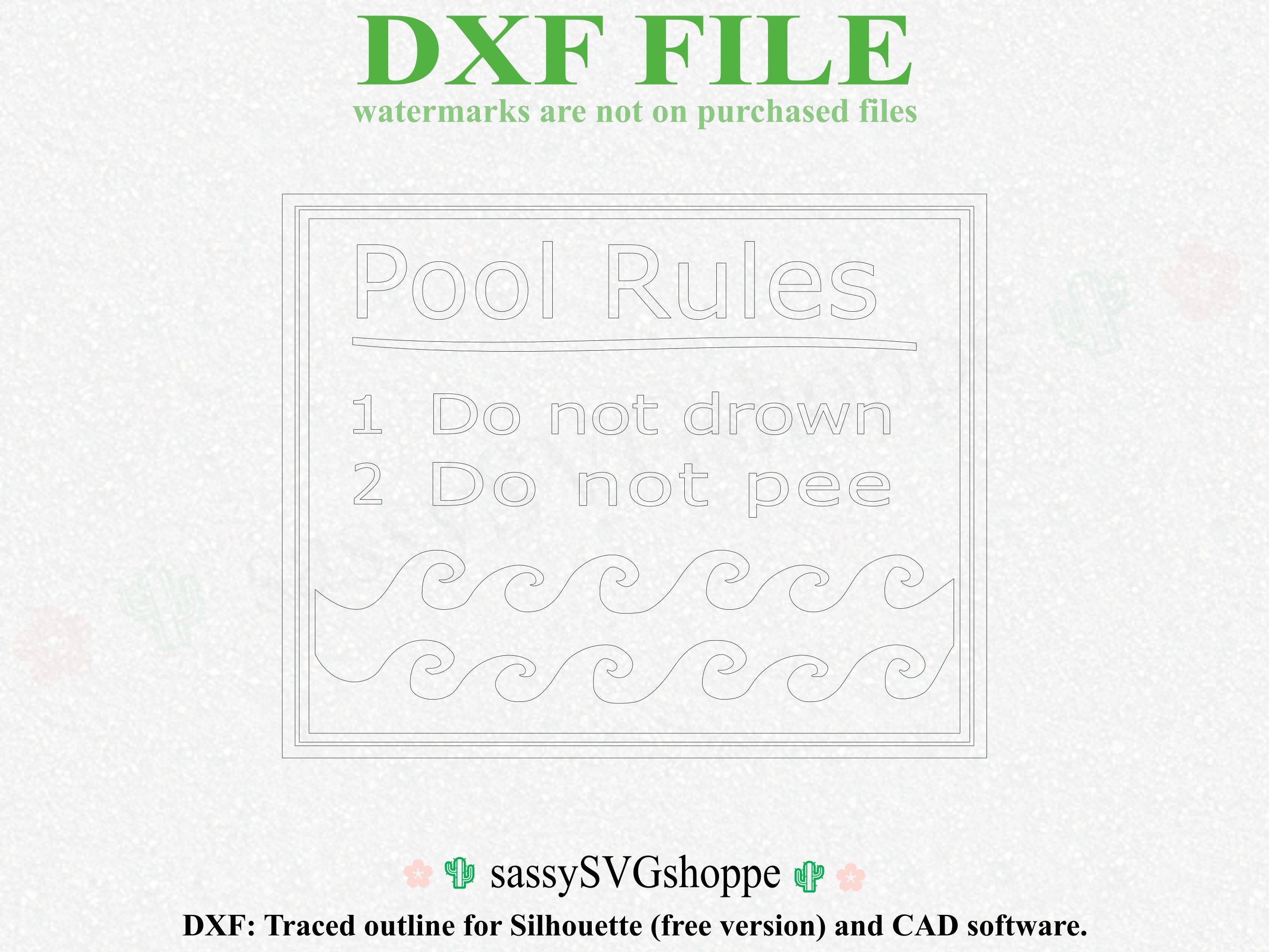 Svg Funny Pool Rules Sign Png Dxf Cricut Cut Files Digital Etsy Finland