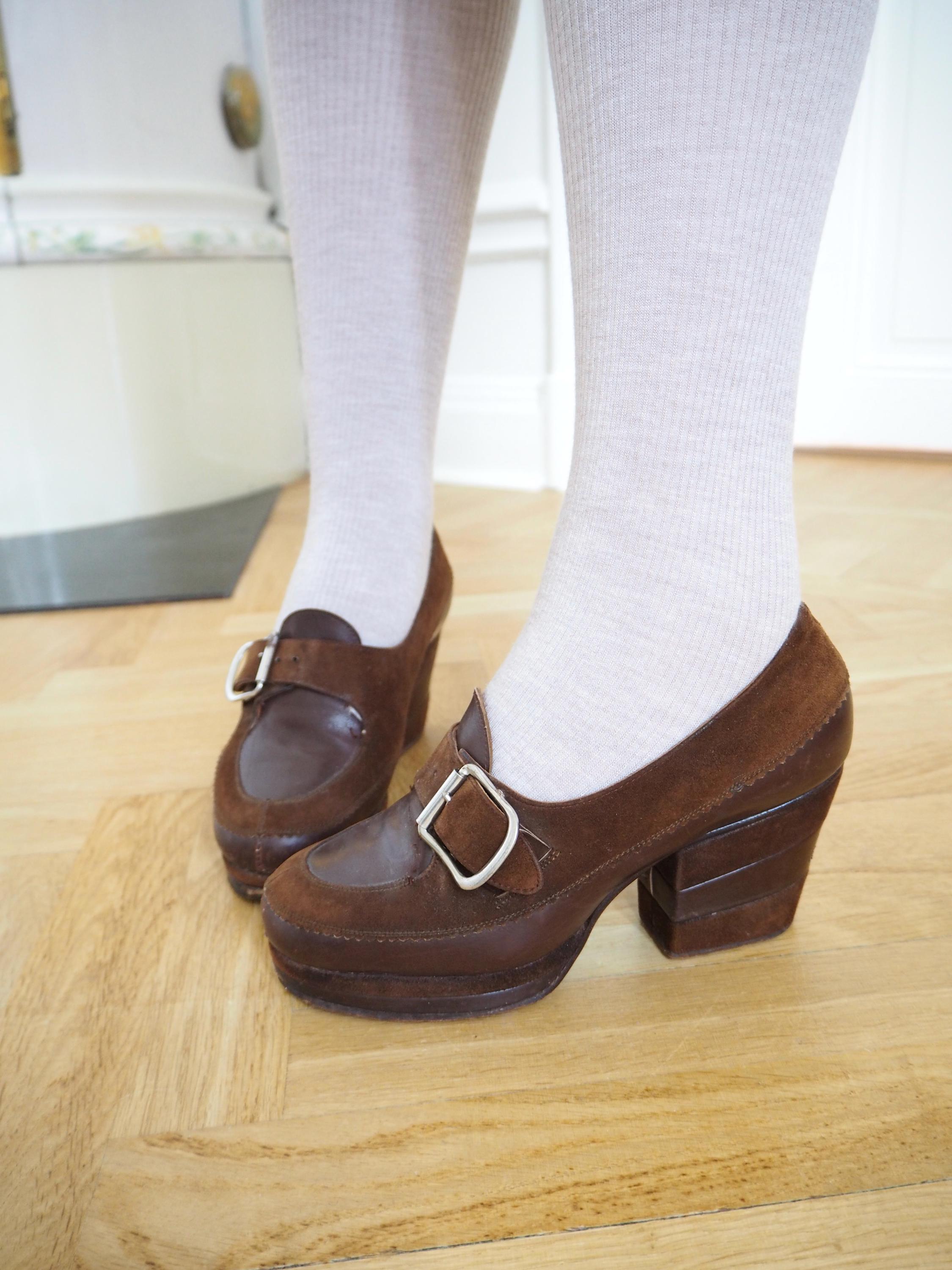Rare Chunky 1940s Platforms | Insane Sportswear High Heels Boots ...