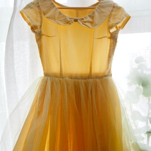 Sunshine Tulle Prom Dress | swirl 1950s Evening Wear | soft Yellow ...