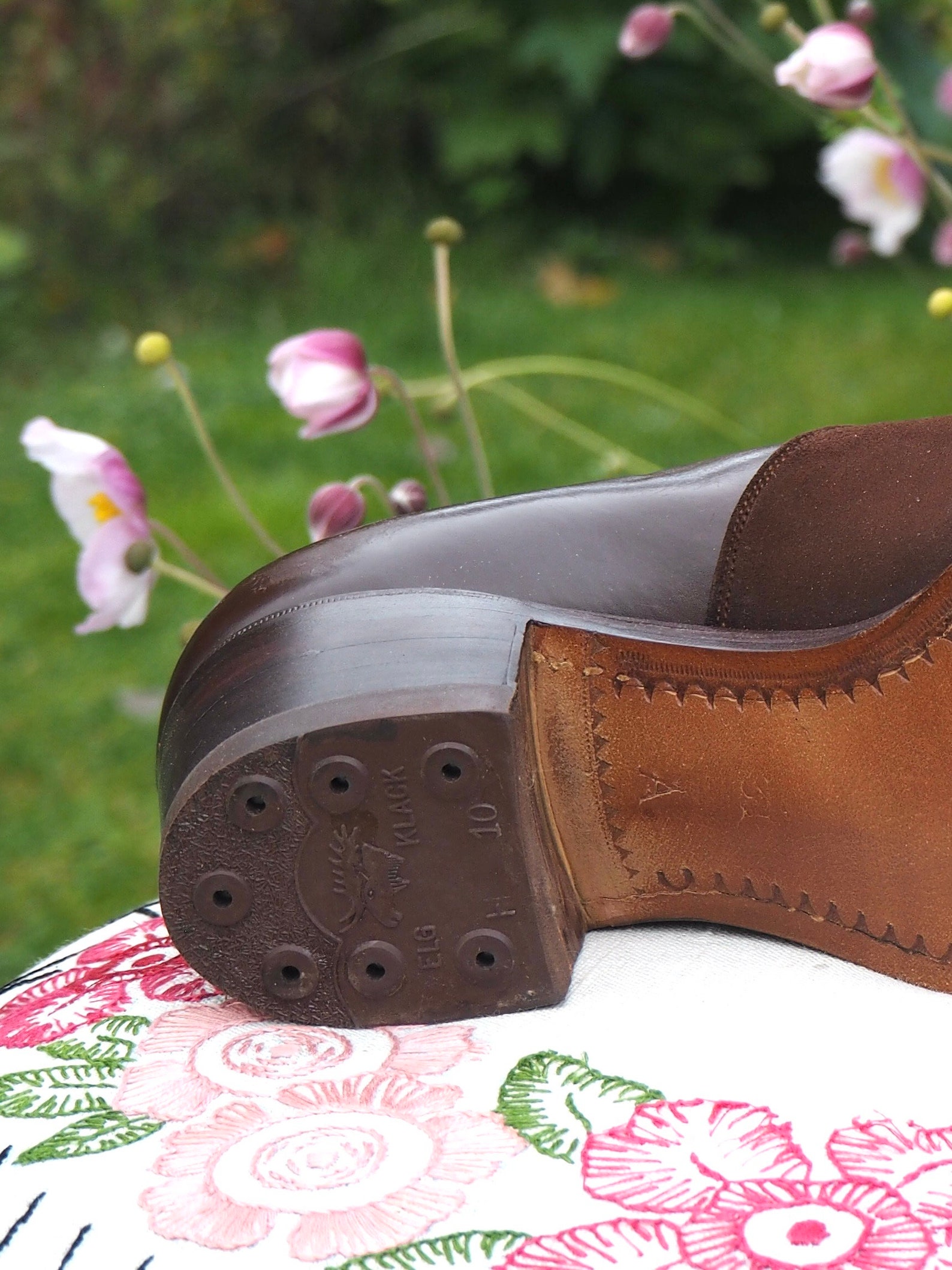 Deadstock 1940s Sturdy Heels Brown Shiny Leather & - Etsy