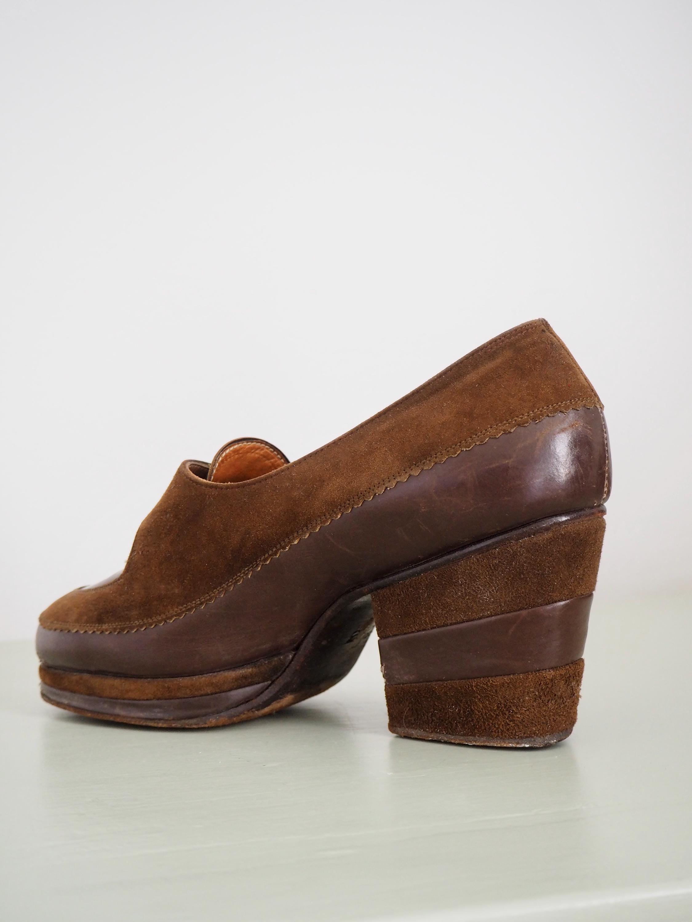 Rare Chunky 1940s Platforms | Insane Sportswear High Heels Boots ...