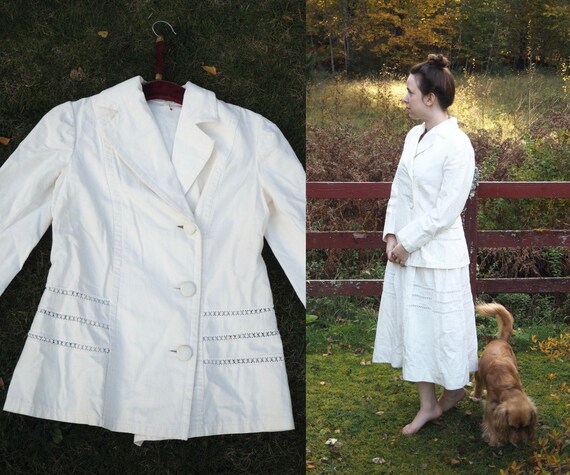 Edwardian Linen Suit Rare Antique Sportswear dressed - Etsy