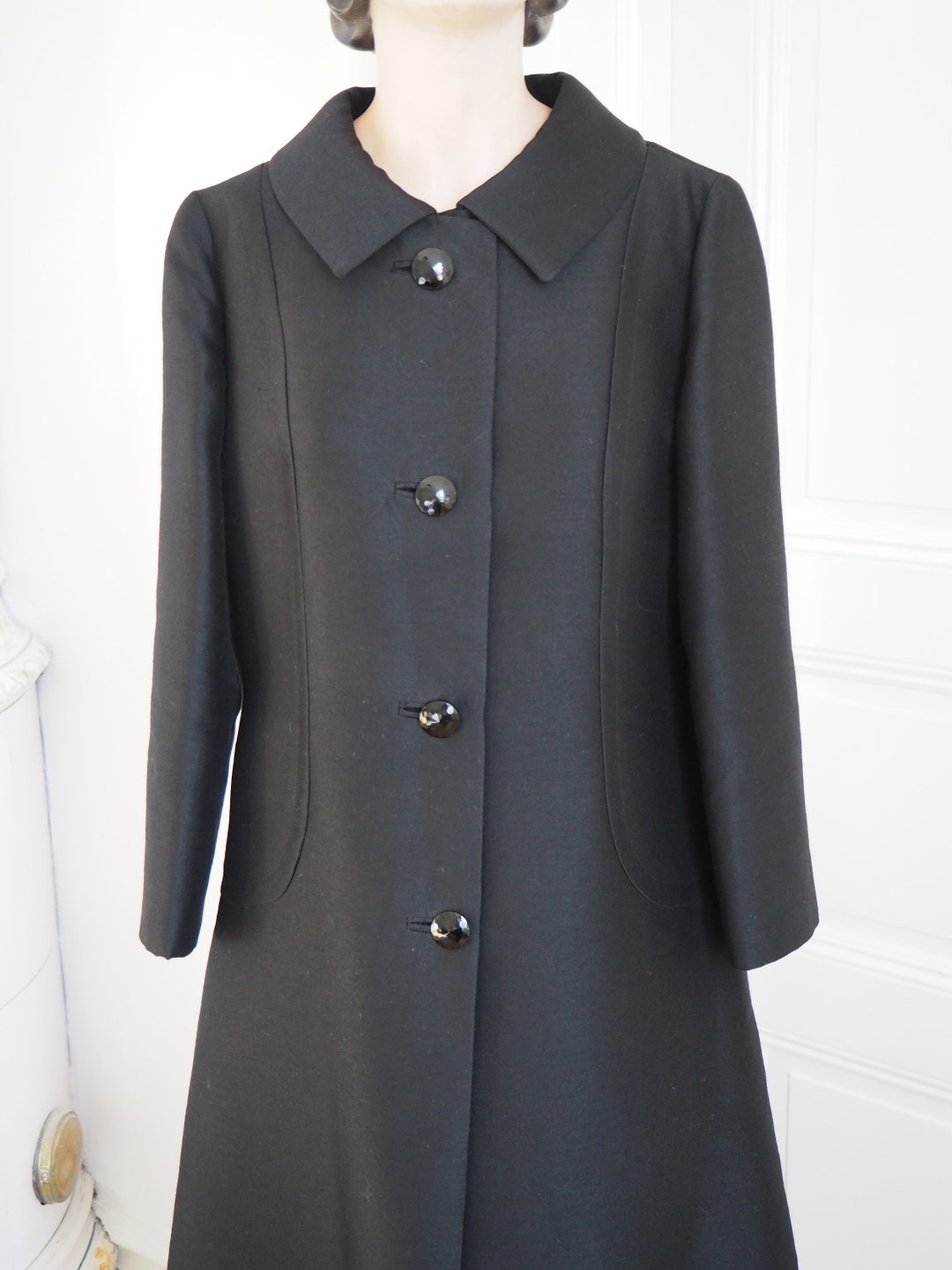 Jacques Heim 1960s Luxurious Long Coat | Red Carpet Black Tie Evening ...