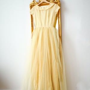 Sunshine Tulle Prom Dress | swirl 1950s Evening Wear | soft Yellow ...