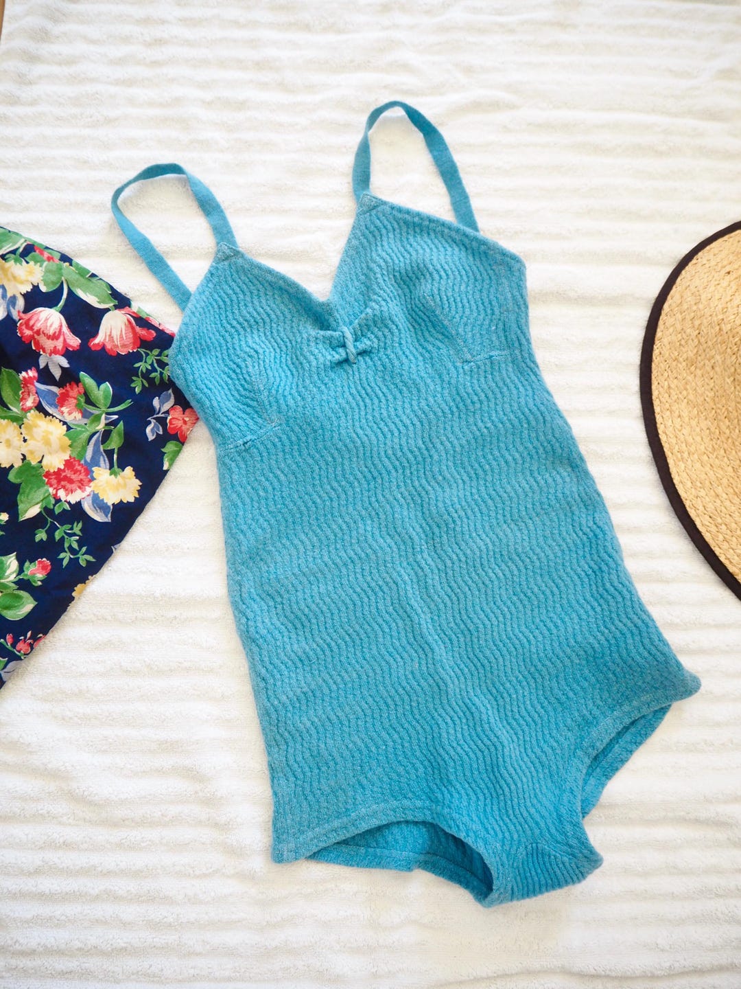 Blue Lagoon 1930s to 1940s Knitted Fine Wool Swimsuit | Made by AJCO ...